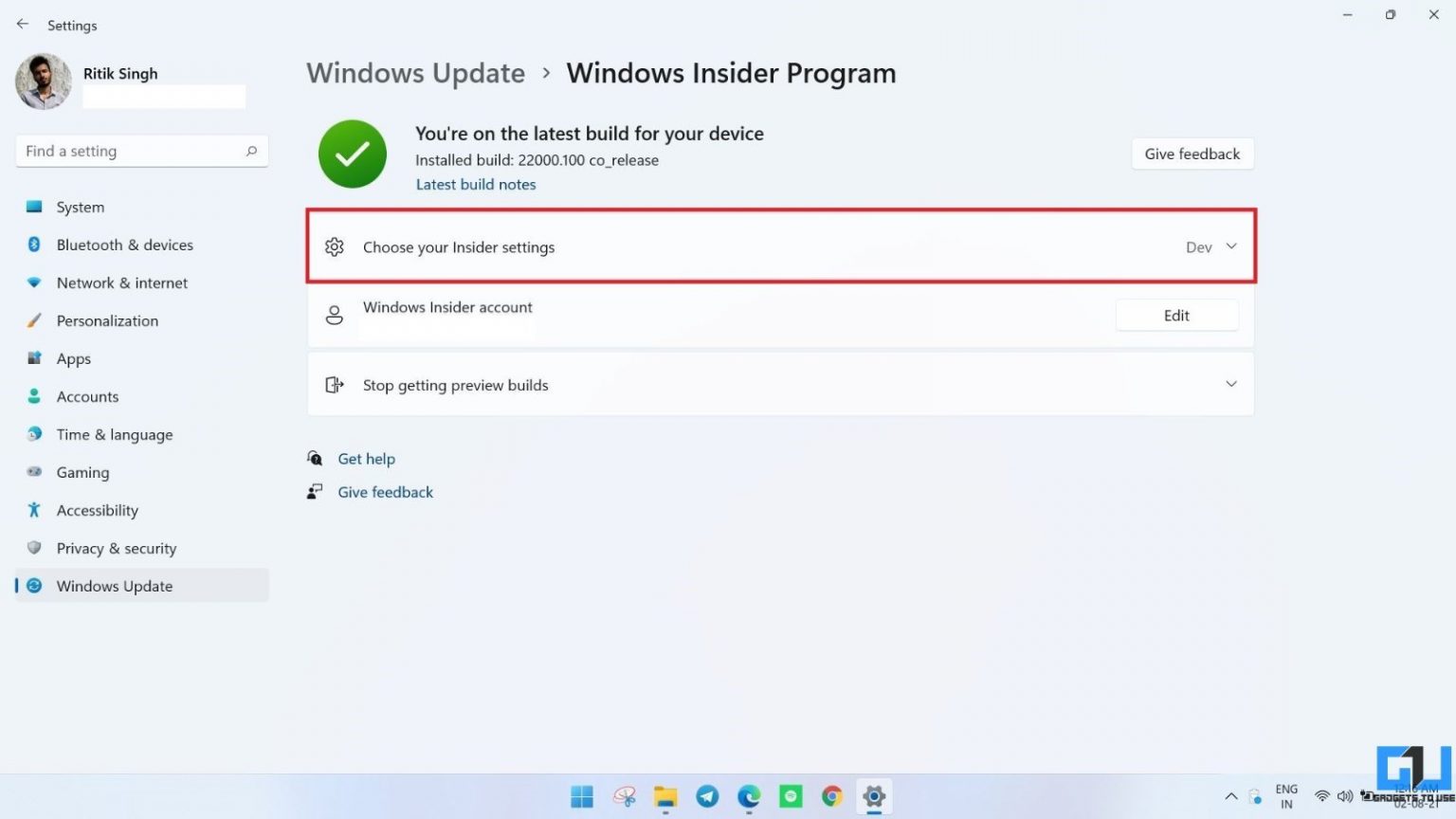 如何从 Dev Channel 切换到 Windows 11 Beta-Win 11系统之家