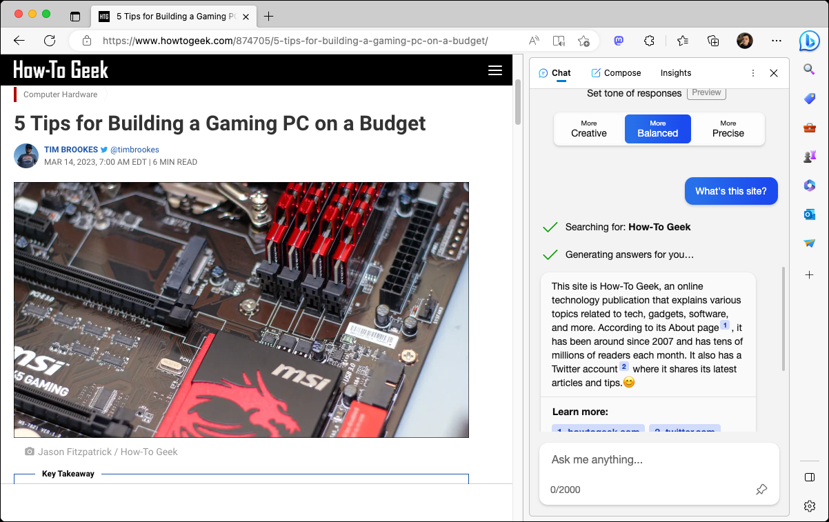 Microsoft Edge 111 推出 Bing AI 和 Edge Copilot-Win 11系统之家
